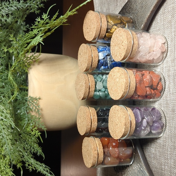 Accents | Natural Gemstone Tumbles In A Corked Glass Jarchoice Of One ...